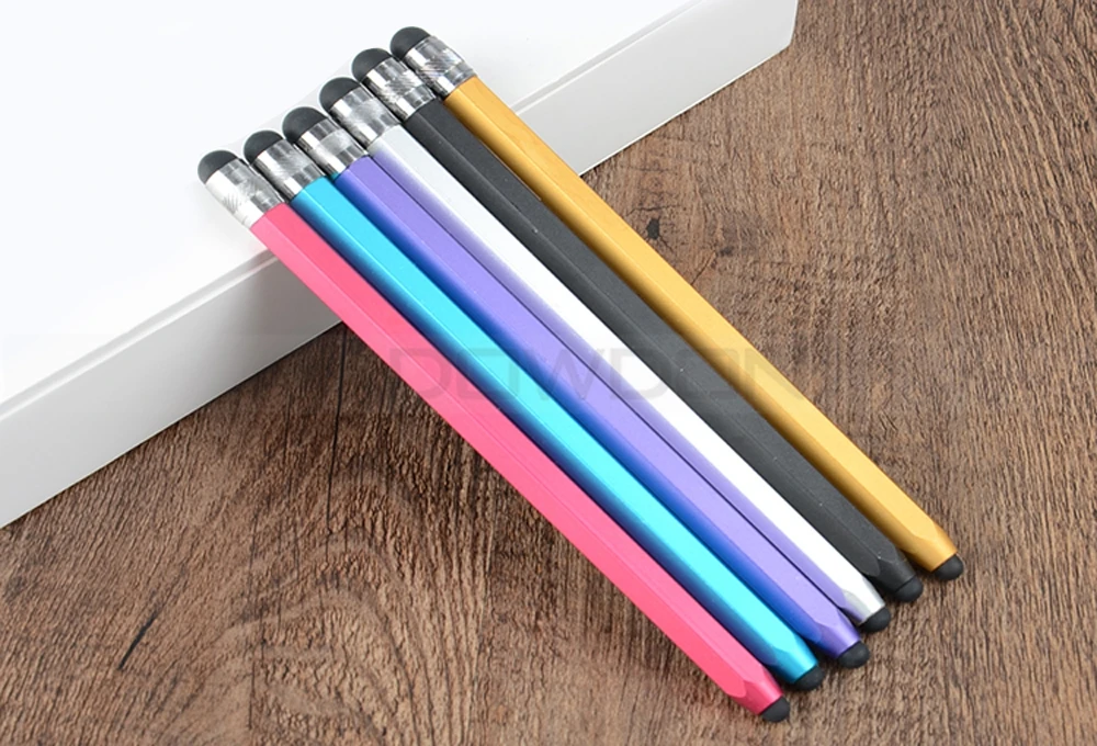 Universal Dual Tip 2 in 1 Capacitive Touch Stylus Pen Pencil for iPad ...