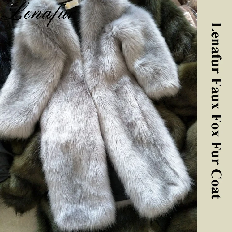 Women Lady Winter Fashion Faux Fox Fur Coat,Fake Fox Fur Coat ...