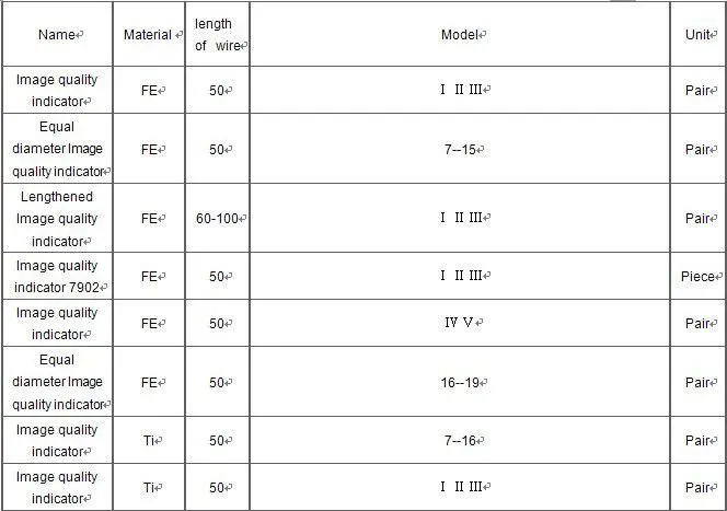 Industrial Ndt X-ray Accessories Iqi Astm Image Quality Indicator - Buy ...