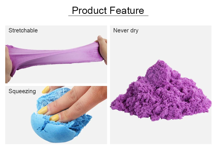 En71 Approved 500g Eco-friendly Thinking Sand,Never Dry Clay Sand For ...