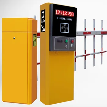 Parking Ticket Vending Machine With Card Reader & Parking Barrier Gate ...