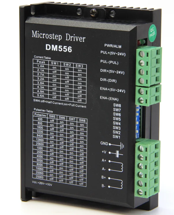 China Micro Stepper Motor Driver 50v DC Supply 5.6A DM556 CNC Step Motor Driver