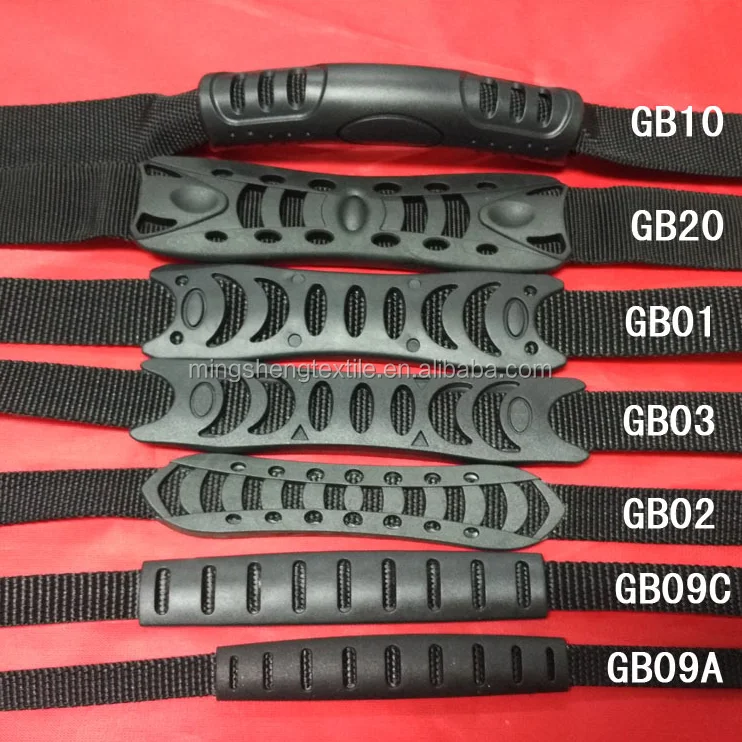 Heavy Duty Plastic Molded Rubber Grip Webbing Luggage Handle