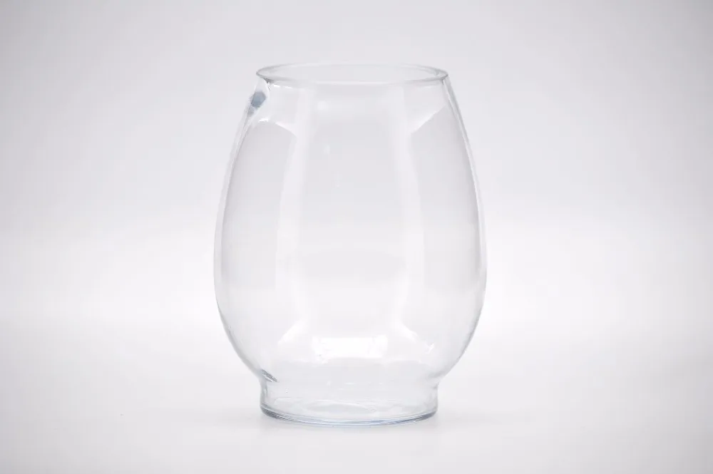 Indoor clear Glass Plant Terrarium with Wooden Base for Ecosystem Micro ...