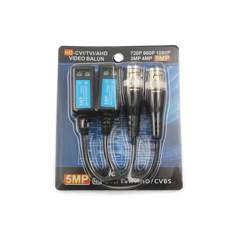 3mp/4mp/5mp Hd Video Balun Bnc Connector Cctv Via Twisted Pairs ...