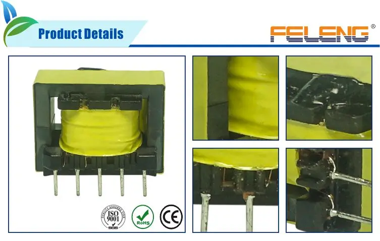 Ee28 5 + 5 Vertical Bobbin Ferrite Core High Frequency Transformer - Buy Ee28,Ee28 High ...