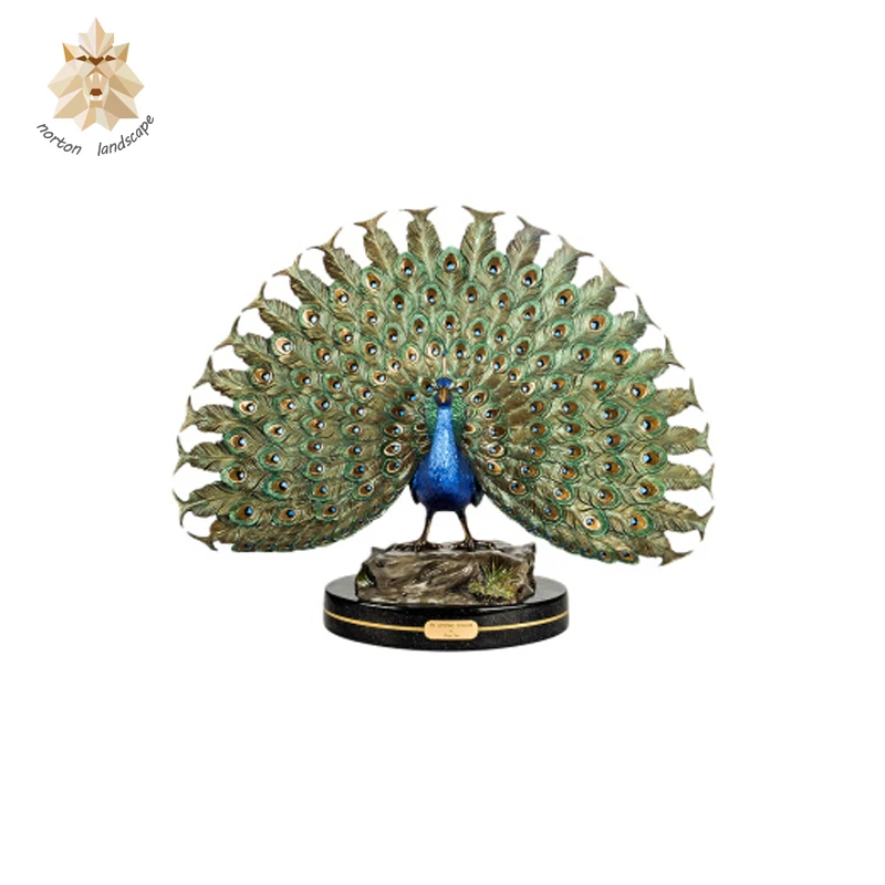 Beautiful Spread Tail Bronze Peacock Sculpture Ntbh D148 Buy Bronze Peacock Sculptures