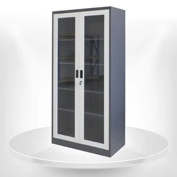 Steel Almirah Library Furniture Cabinet - Buy Full Glass Door Steel ...