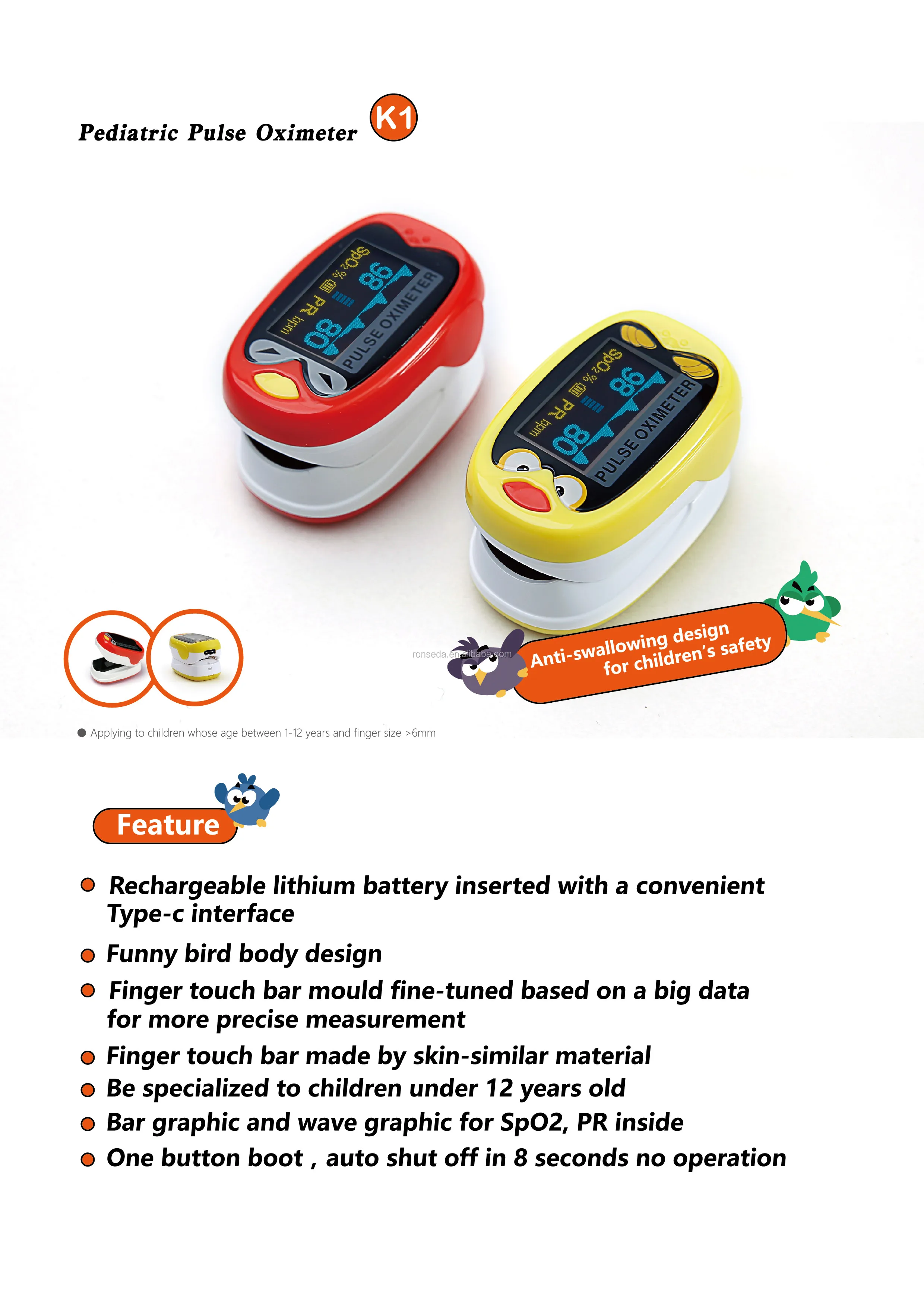 Infant/pediatric/neonate Finger Pulse Oximeter - Buy Pediatric Oximeter ...