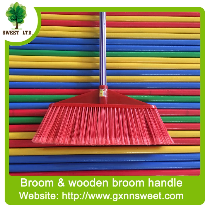 120cm Length 2.2cm Diameter Wooden Broom Stick with Plastic Cap