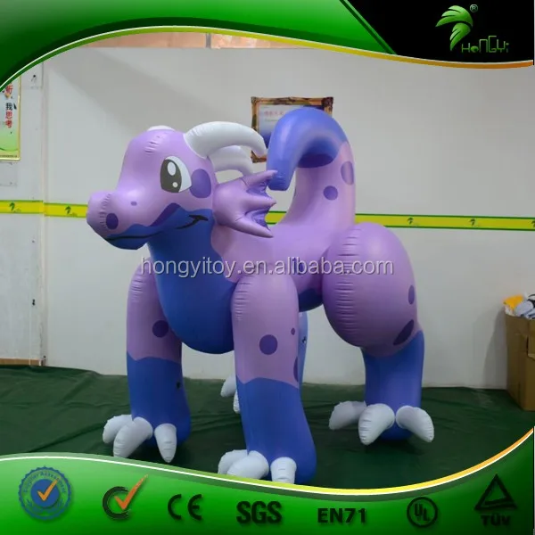 Cute Inflatable Purple Dragon Animals Cartoon With Strong Legs And Sexy ...