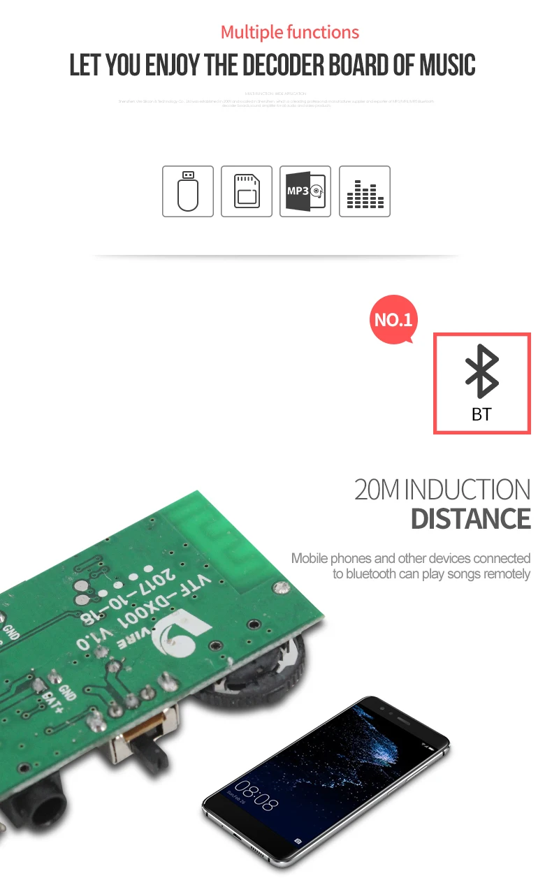 Car Amplifier Bluetooth Mp3 Player Module With Usb/mac Slot - Buy Mp3 ...