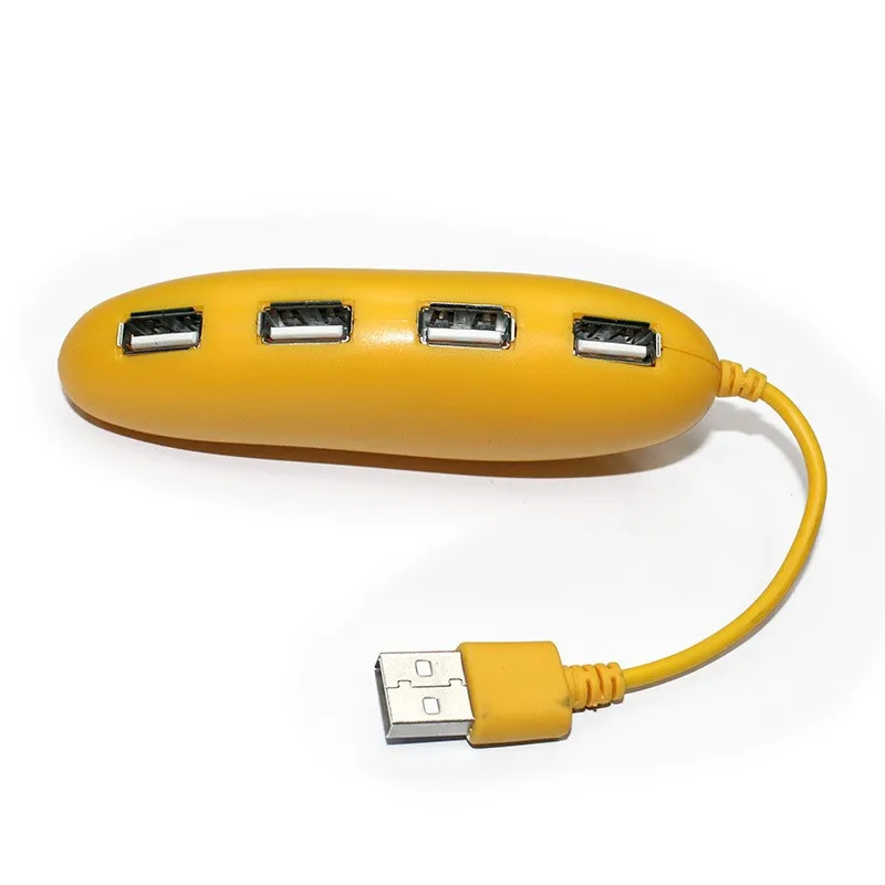 Funny Fruit Pea Banana Mando Shaped USB Hub 4 Port