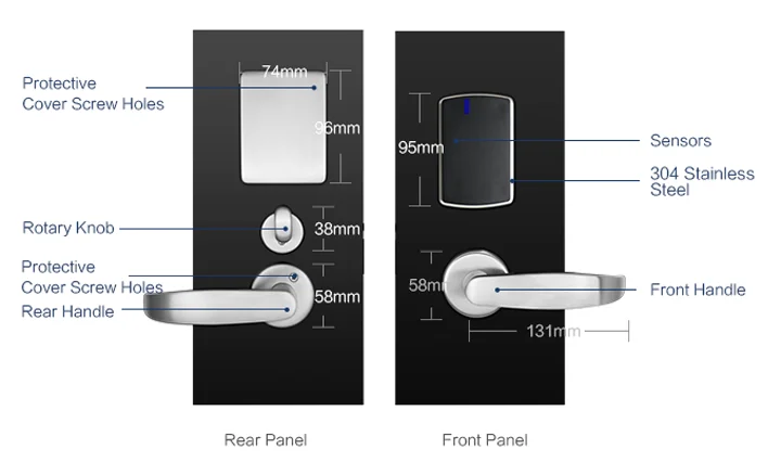 Orbita Stand Alone Proximity Swipe Key Cards Rfid Smart Door Lock Hotel ...