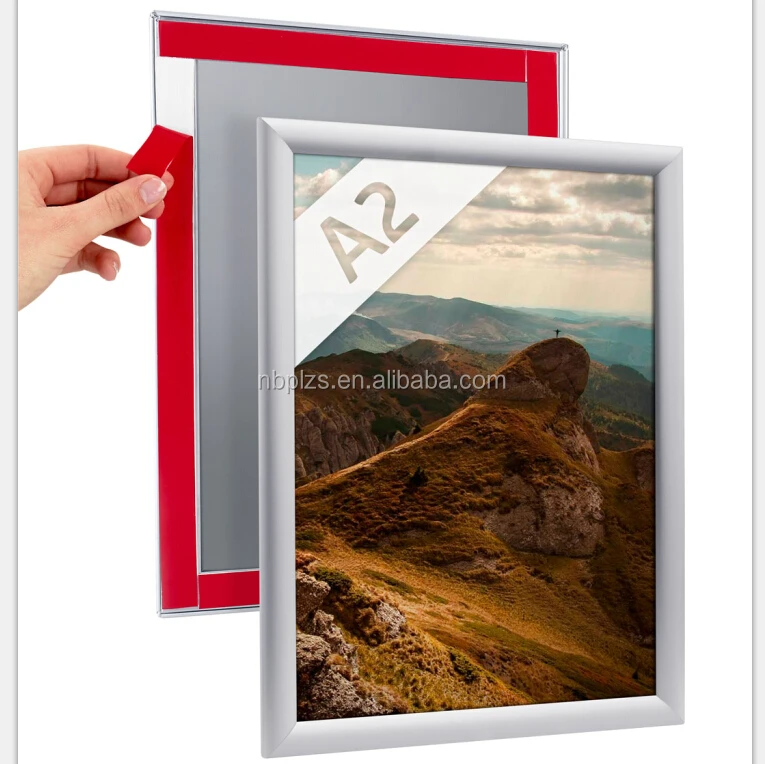 Wall Mounted Advertising Aluminum Clipable Notice Frame Self Adhesive ...