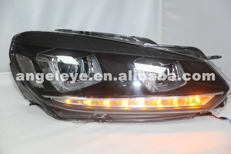 For Volkswagen For Golf 6 Led Headlight 2009-2013 Year With Devil Eye ...