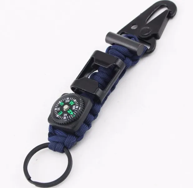 Multi-color Choice Survival Paracord Keychain With Compass And Bottle ...