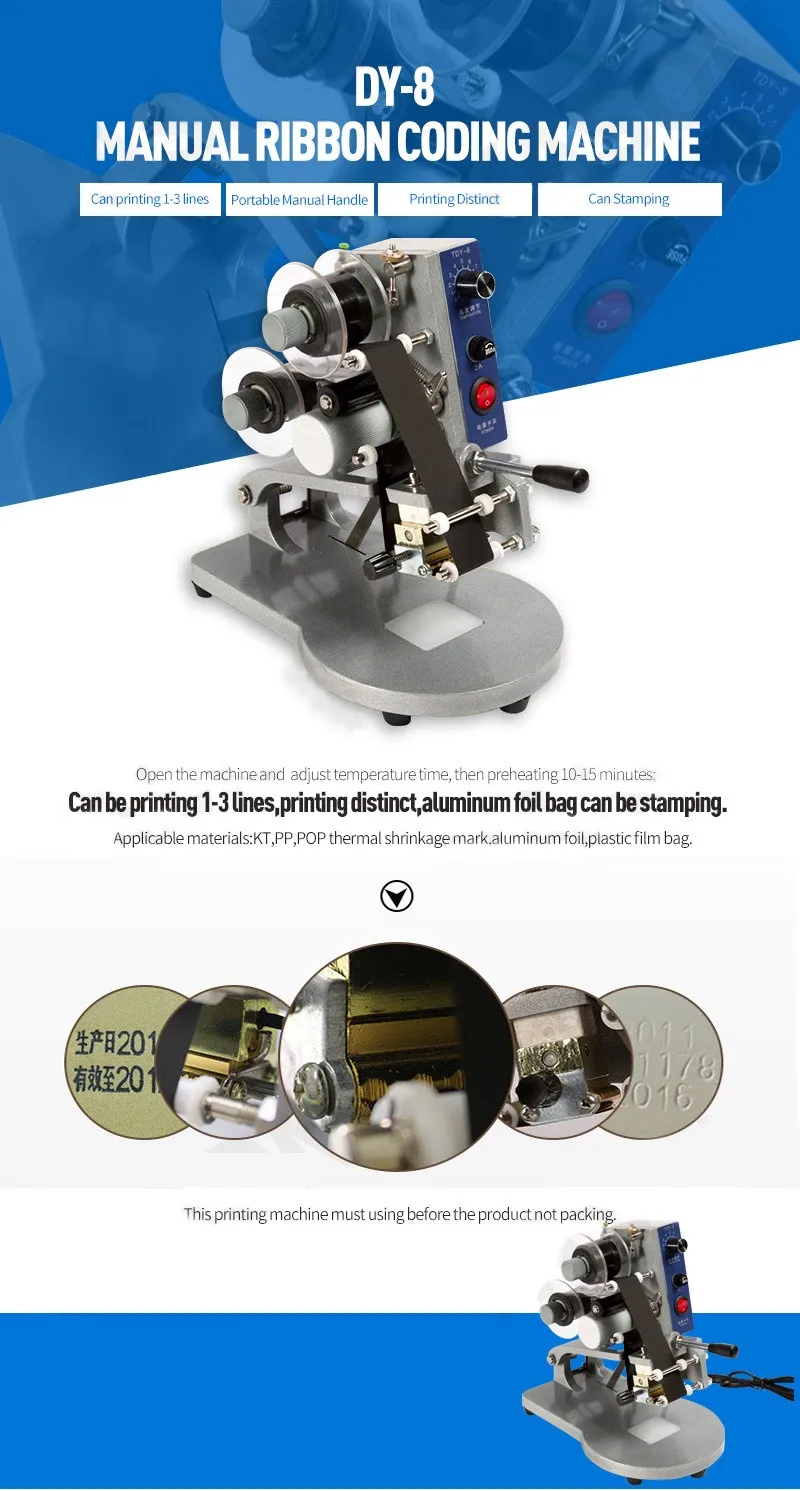 Date Batch Ribbon Coding Machine - Reliable & Efficient