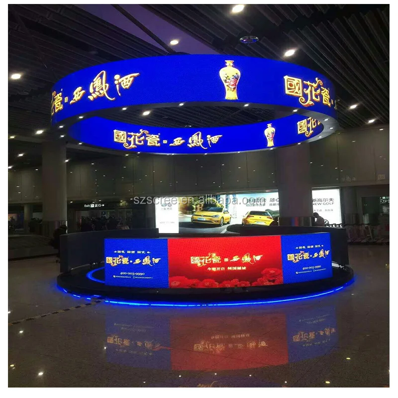 Wholesale Indoor Full Color P4.81 500*500 Curved Flexible Led Display ...