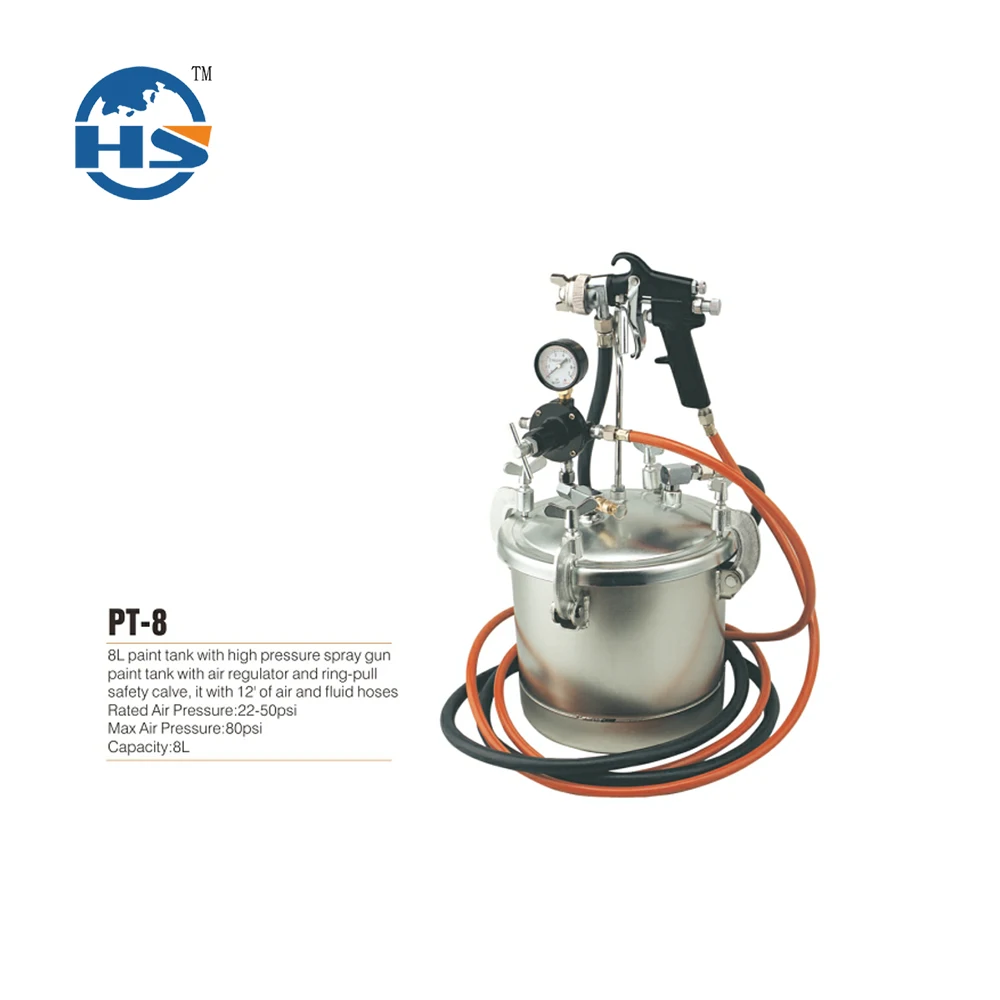 High Pressure Paint Tank Spray Gun With Air Regulator - Buy Reduced ...