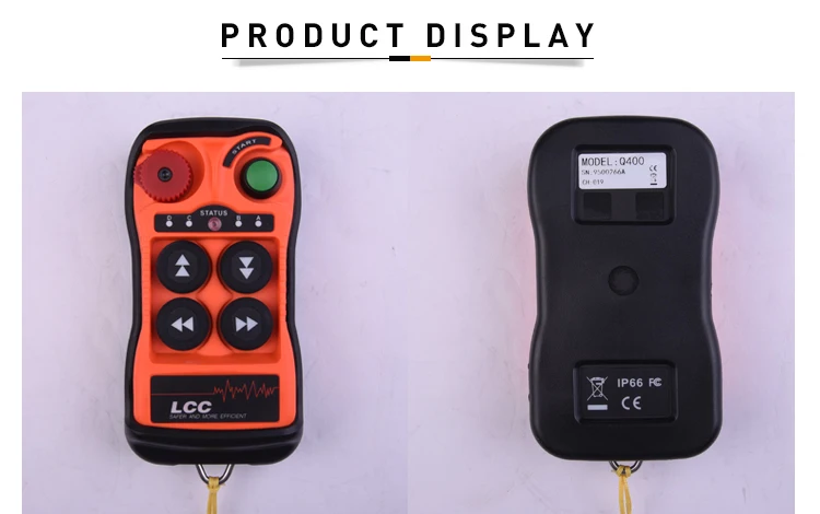 4 Single Speed + Wireless Emergency Stop Industrial Remote