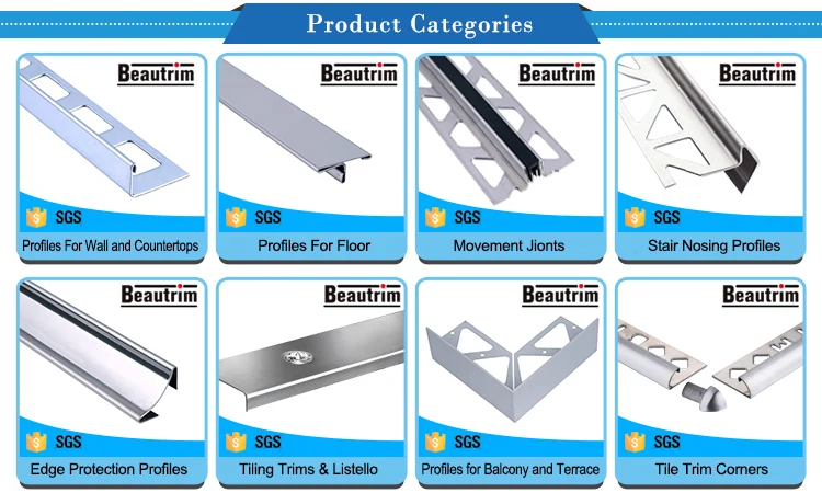 Stainless Steel L-Shaped Tile Edging & Trim by BEAUTRIM