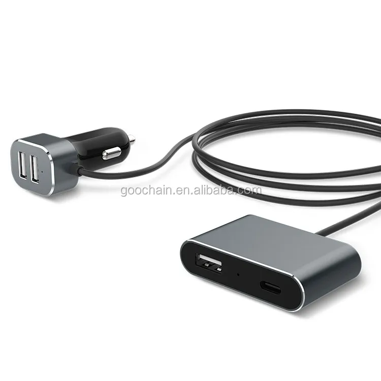 High Quality Usb Type C Car Charger With Extension Type C Hub For ...