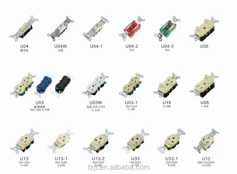 Electrical American Types Switch Receptacle - Buy Switch Receptacle ...