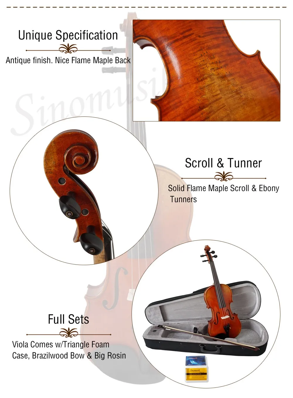Quality Chinese Violin - Viola by Sinomusik Music Shop