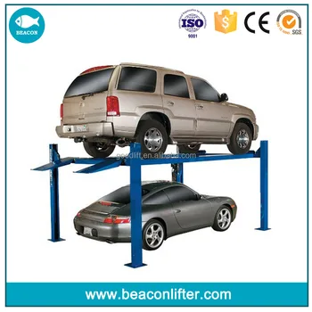 8000lbs 4 Post Storage Car Lift Multi-level Car Storage Car Parking ...