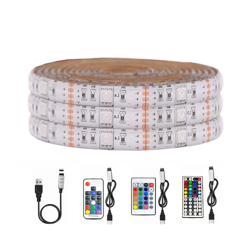 White PCB Board 5V USB Powered 5050 RGB 30led/m TV Screen Backlight ...