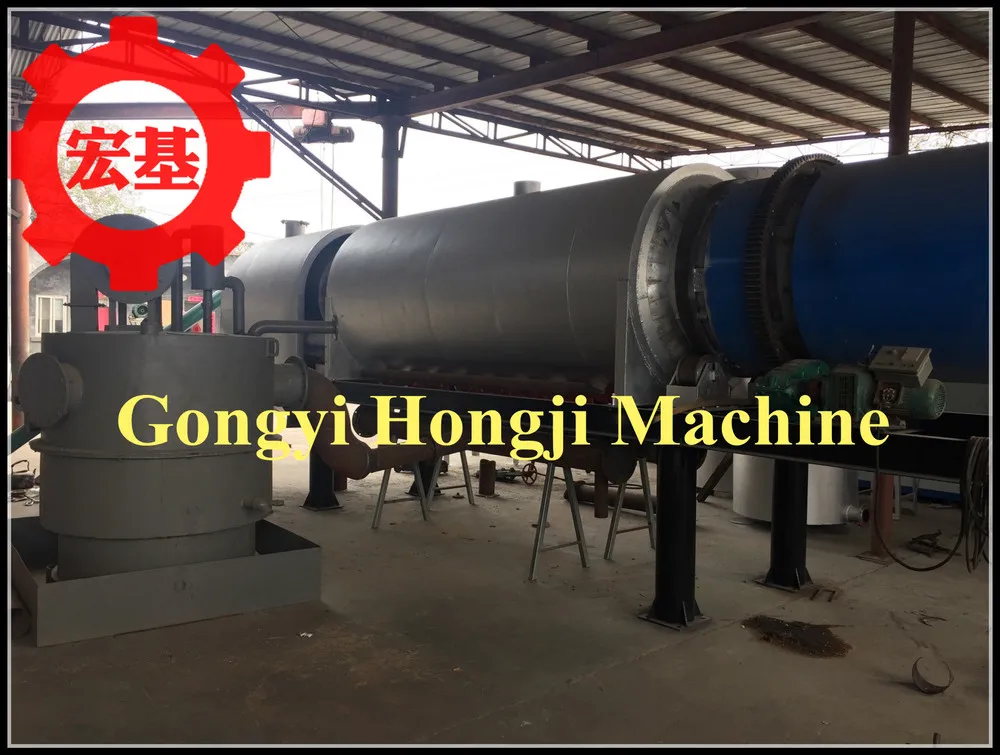 Rotary Carbonization Kiln/rotary Pyrolysis Reactor With Gasifier - Buy ...