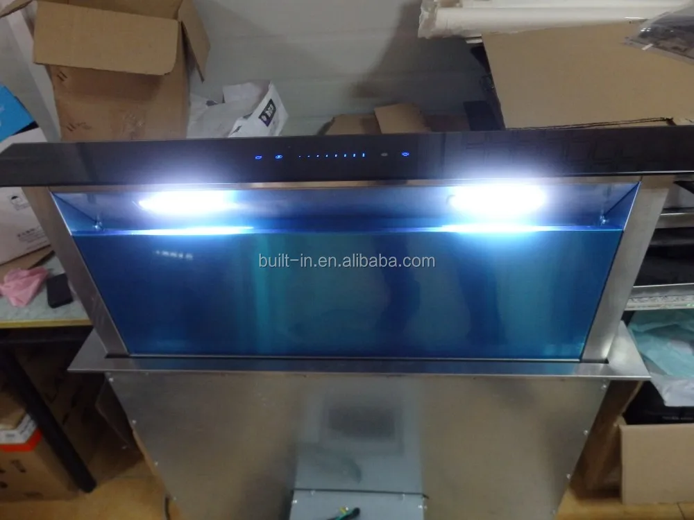 Cooker Hood down Draft Range Hood with 4 Speeds LCD Slide Out