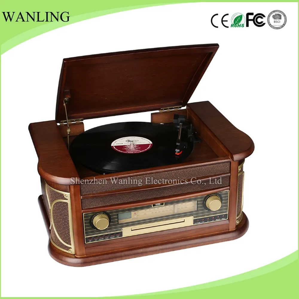 Best Retro Wooden Nostalgic Music System With Vinyl Record Player ...
