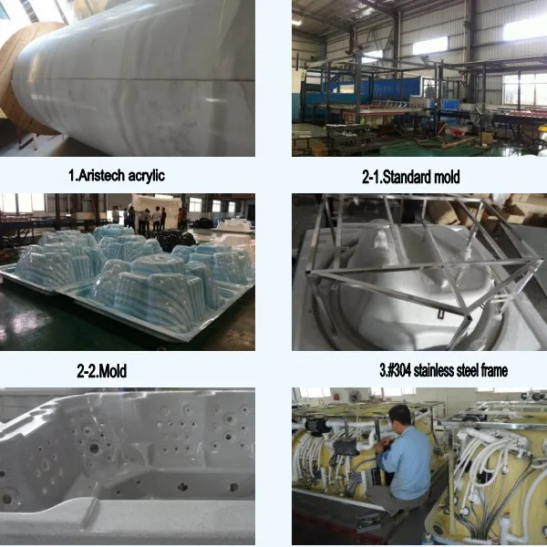 Gemy Color Whirlpool Shower Massage Corner Acrylic Bathtub