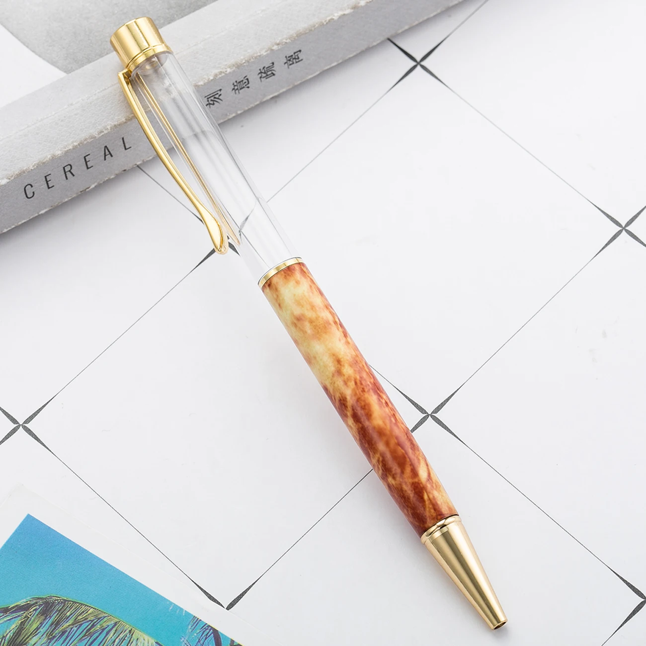 Hot Selling Fashion Marble Colors Empty Barrel DIY Pen Herbarium ...