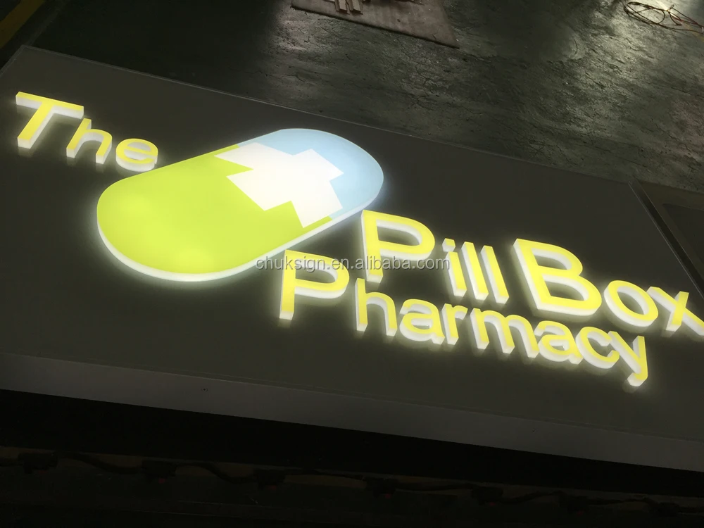 Hot Sales! Colorful Light Up Store Sign For Advertising Front Lit Led ...