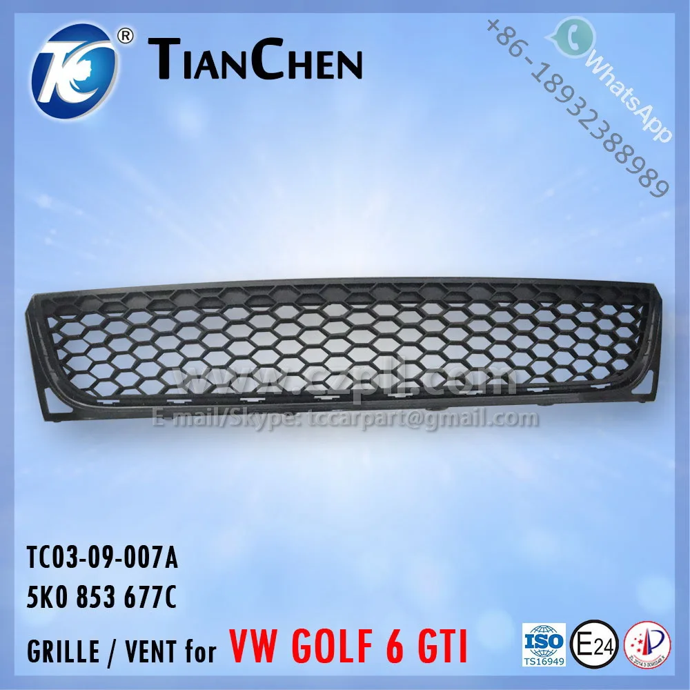 Bumper Grille / Air Vent For Golf 6 Gti / Front Grill For Vw Golf Gti ...