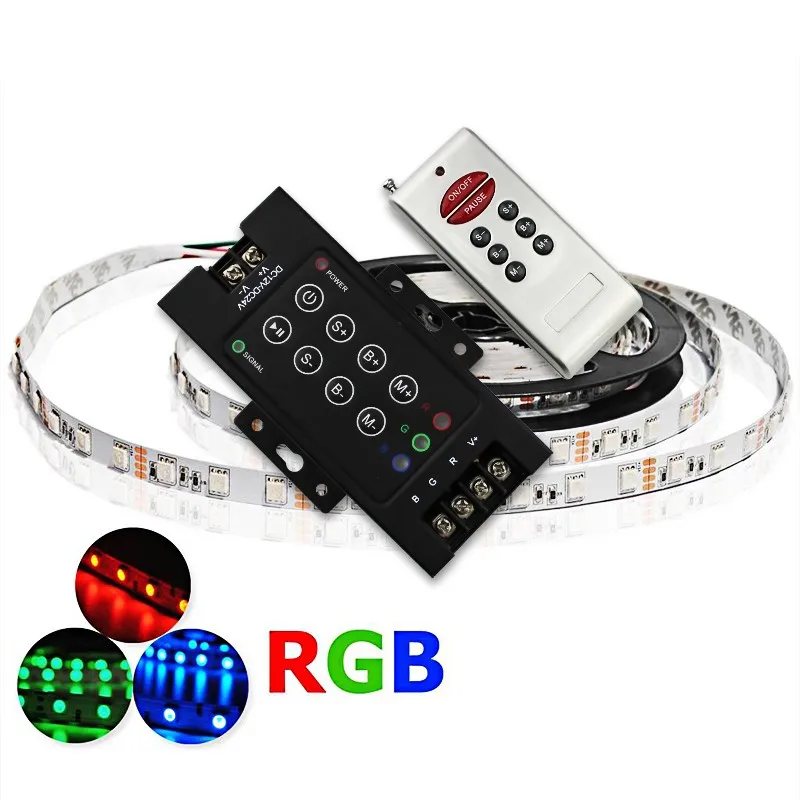 5v Rf Wireless Remote Common Cathode Rohs 5050 Rgb Led Controller For ...