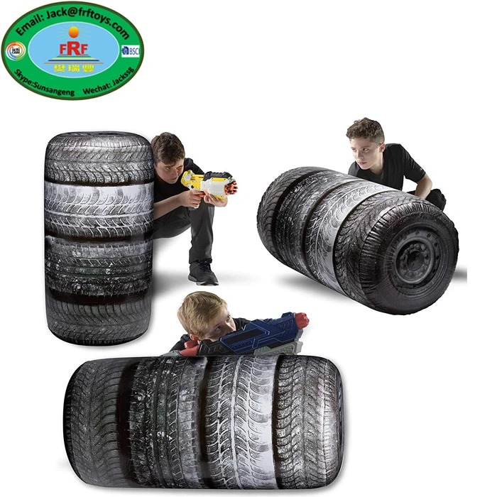 Kids Play Game Pvc Inflatable Tire Stack Battle Paintball Bunker - Buy ...