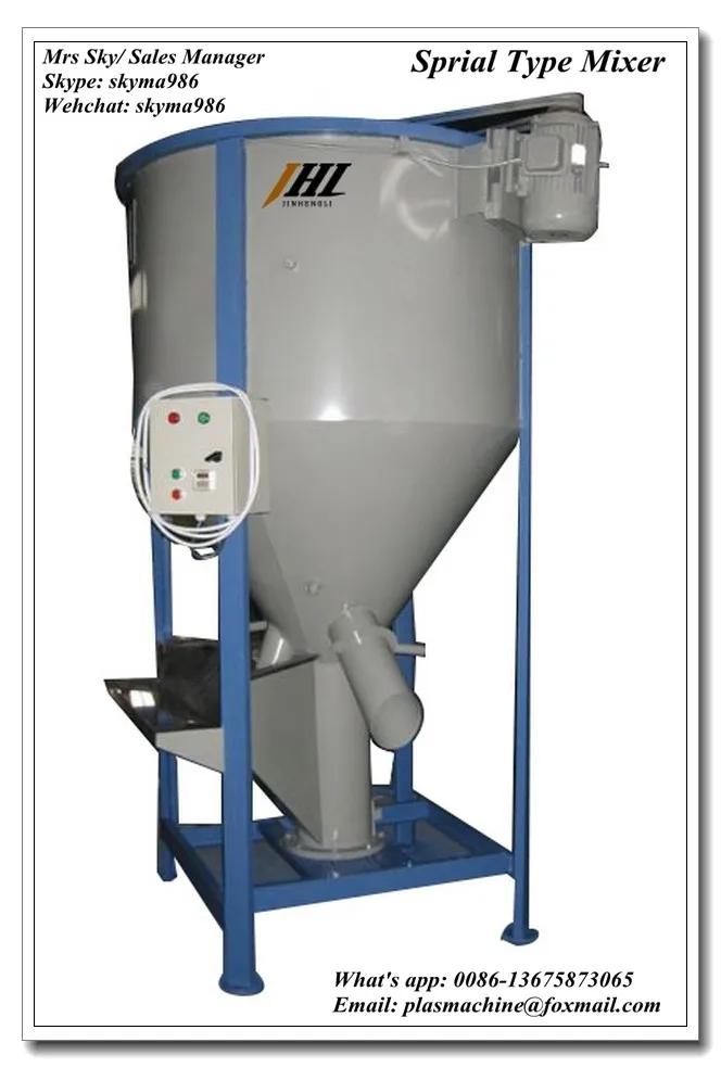 Pp/pe/pvc Plastic Raw Material Mixer Vertical Raw Materials Mixing ...