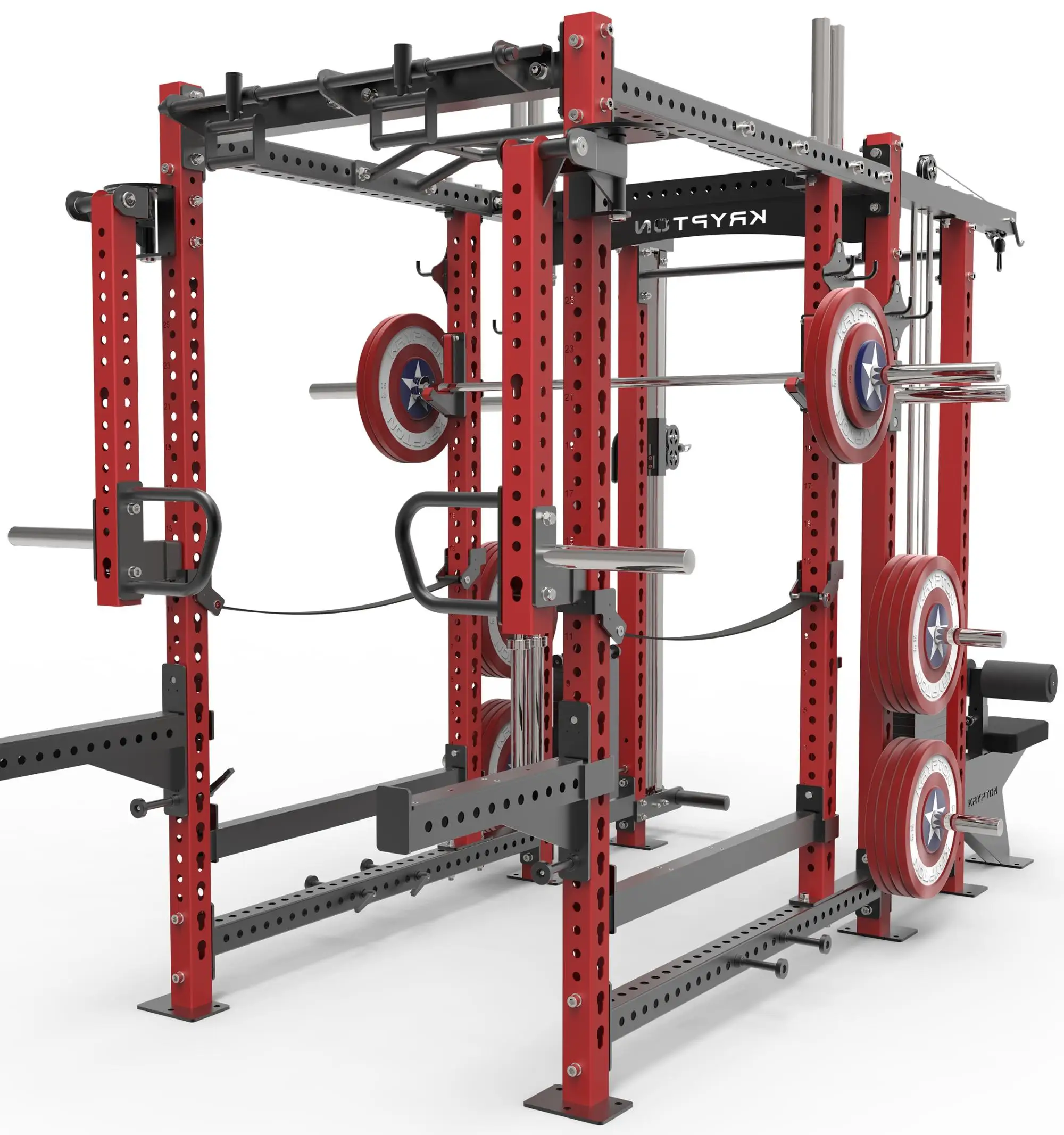 Crossfit Equipment High End Power Rack With Double Pulley - Buy Power ...