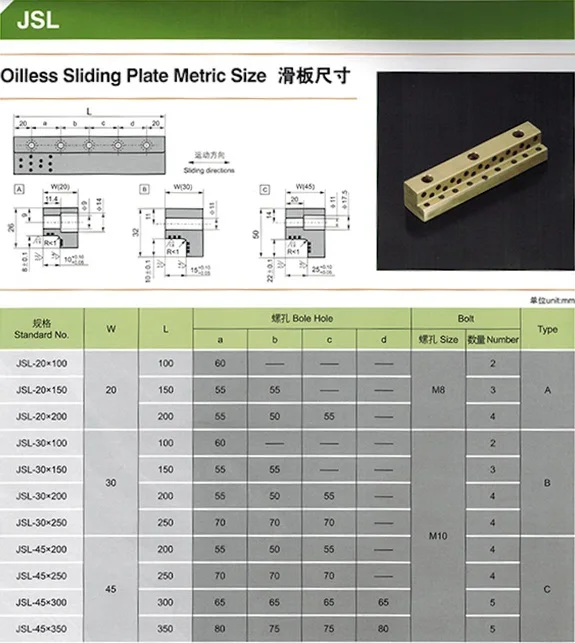 Bronze Slide Plate Guide Slide Bearing,Graphite Plugged Bronze Bushing ...