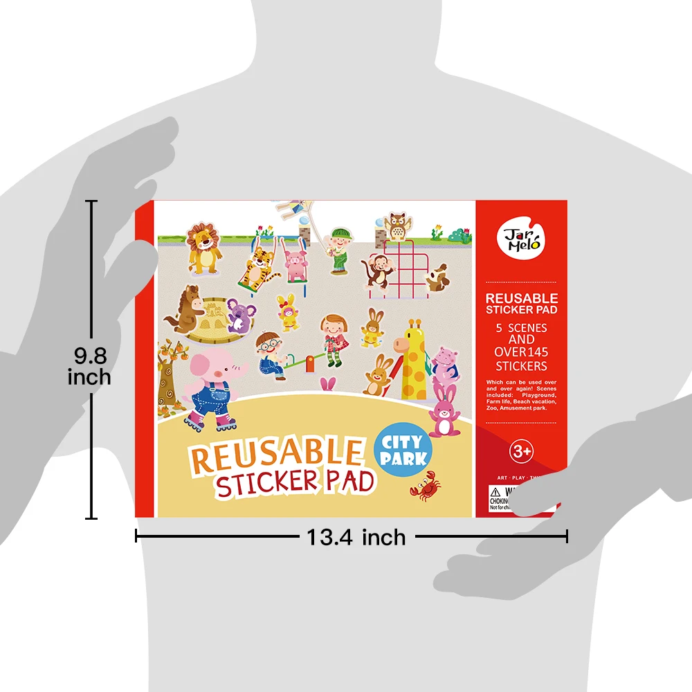 Reusable Sticker Pad Set Of City Park Over 145 Stickers And 5 Scenes ...