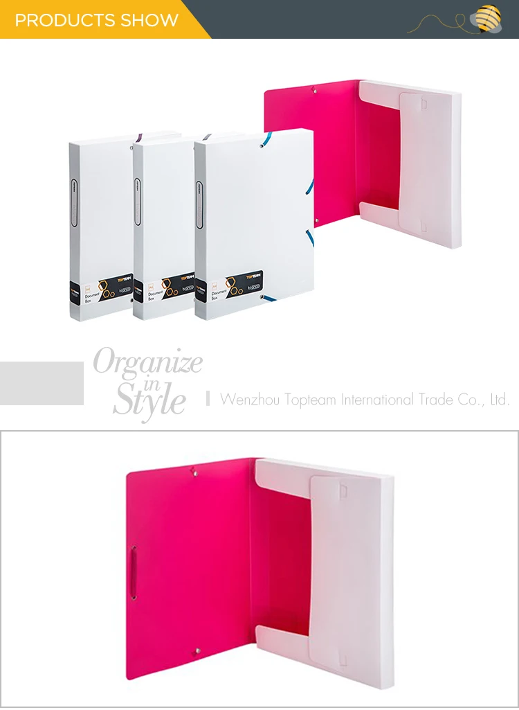 Plastic Filing Case A4 Size Pp Elastic Band Filing Document Box File ...