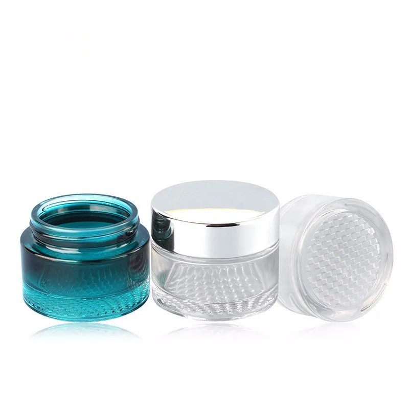 20g 30g 50g Cosmetic Jars Empty Beauty Makeup Containers White Glass ...