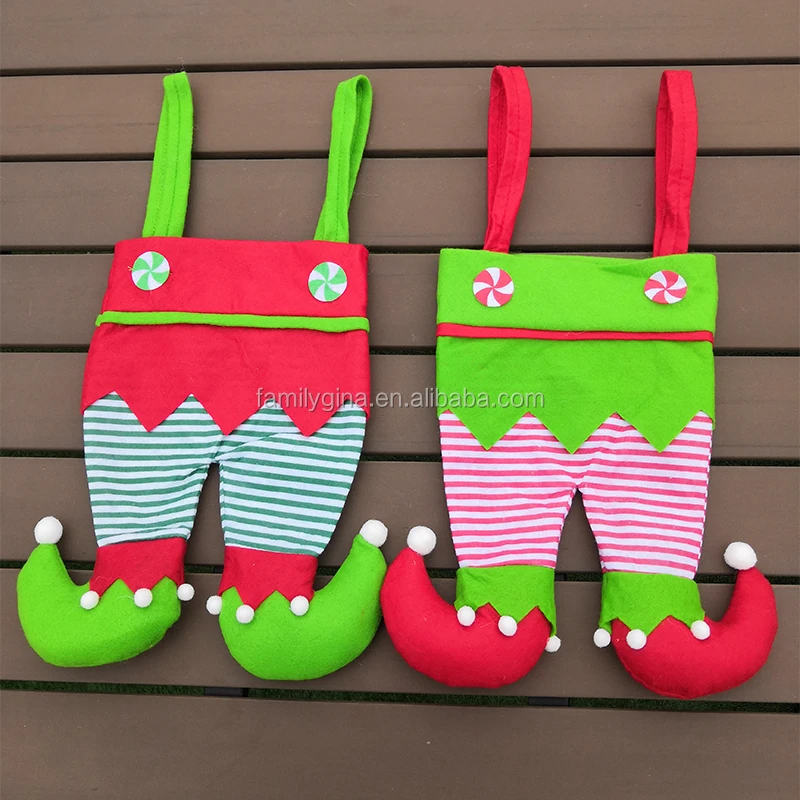 Monogrammed Christmas Decorations Non Woven Fabric Candy Bag Jingle ...