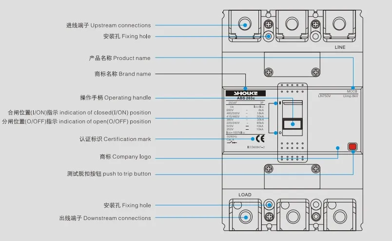 Mccb 2p 15amp 20amp 30amp Abs33c Single Phase 30amp Moulded Case ...