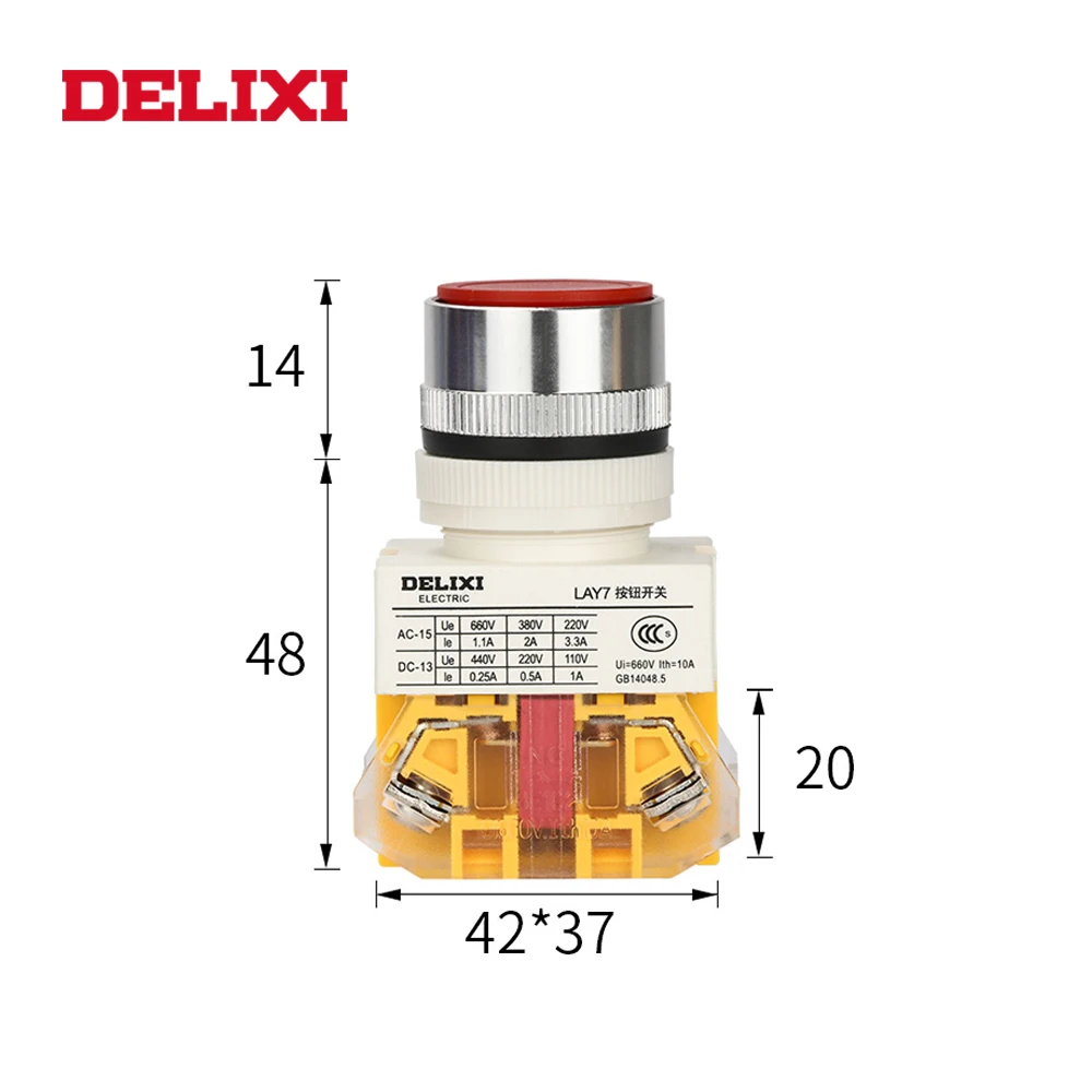 Ip55 Delixi High Quality 12 Pin 12v 24 Volt Emergency Power Reset Push ...