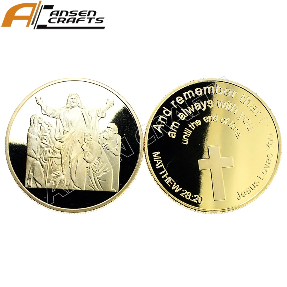 Religious Christian Gift Christian Coin Jesus Love You Jesus Gold Coin ...